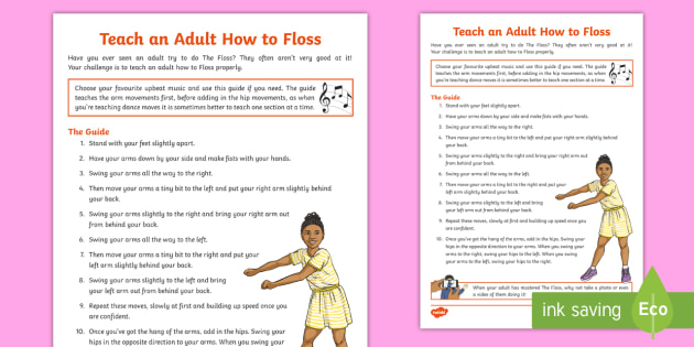 Teach an Adult How to Floss Activity (teacher made)