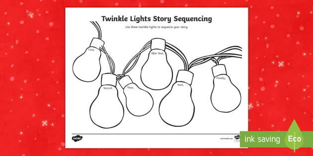 Twinkle Lights Story Sequencing Graphic Organizer