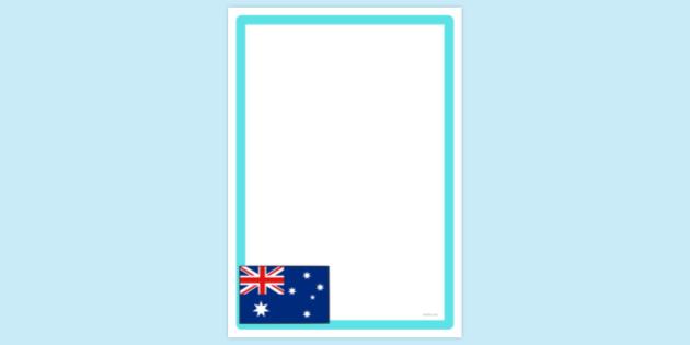 FREE! - Australian Flag Page Border | Page Borders | Twinkl