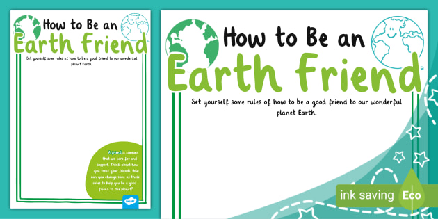 How to Be an Earth Friend (Teacher-Made)