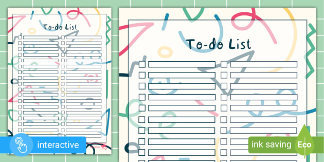 Retro To Do List | Twinkl Busy Bees