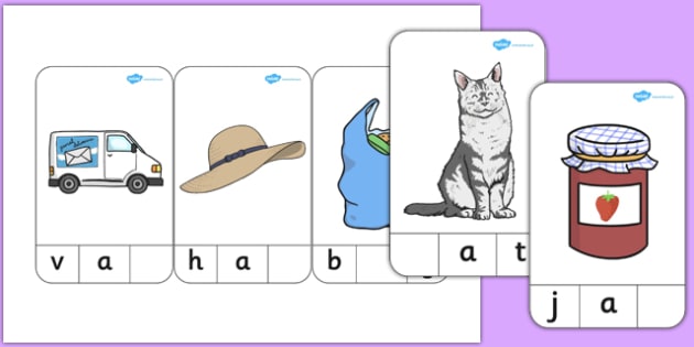 CVC Words 'A' Peg Activity - cvc, words, a, peg, activity, cvc