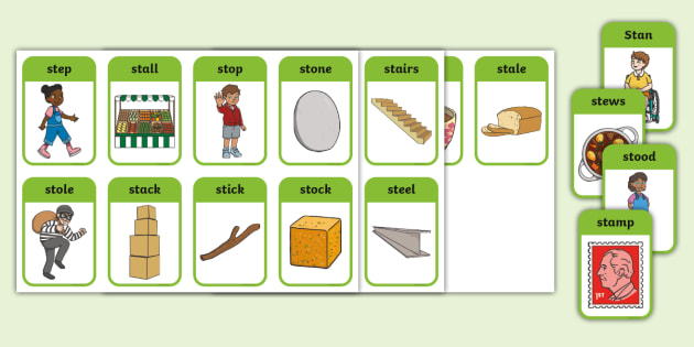 Consonant Blends Flashcards SC, SK Flash Cards (teacher Made) Twinkl