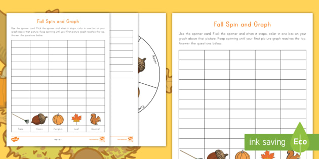 Fall Spin and Graph Worksheet / Worksheet