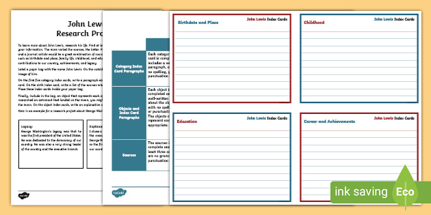 John Lewis Research Project and Rubric (teacher made)