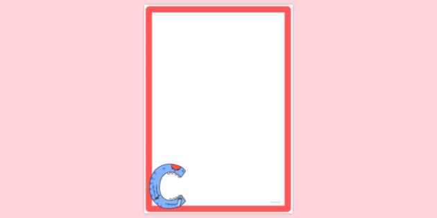 FREE! - Simple Blank Letter C Page Border | Page Borders | Twinkl