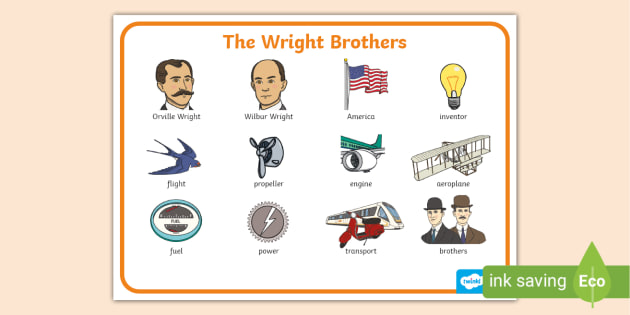 The Wright Brothers Word Mat,Wright Brothers (teacher made)