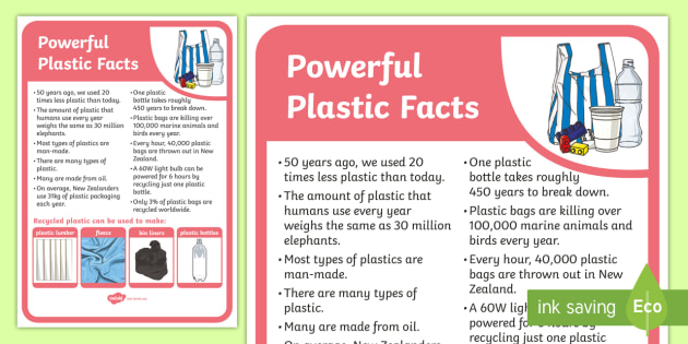 Powerful Plastic Facts Display Poster (teacher made)