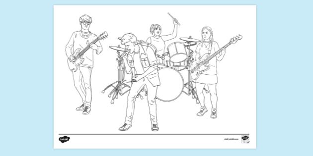 FREE! - Band Colouring Page | Colouring Sheets