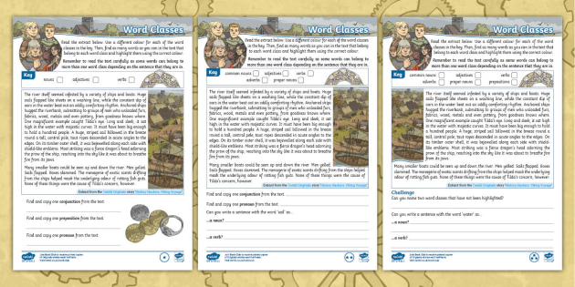 Word Classes Worksheets | twinkl.co.uk