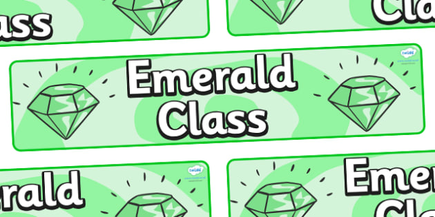 FREE! - Emerald Themed Classroom Display Banner