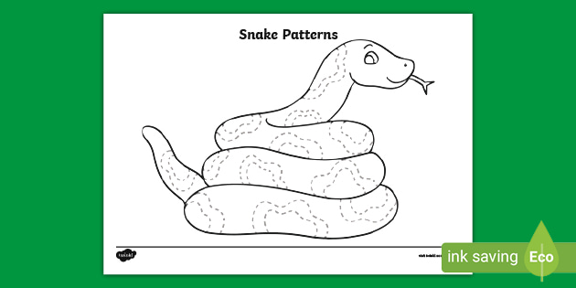 EYFS Snake Patterns Pencil Control Activity (teacher made)