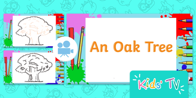 How To Draw An Oak Tree Step By Step