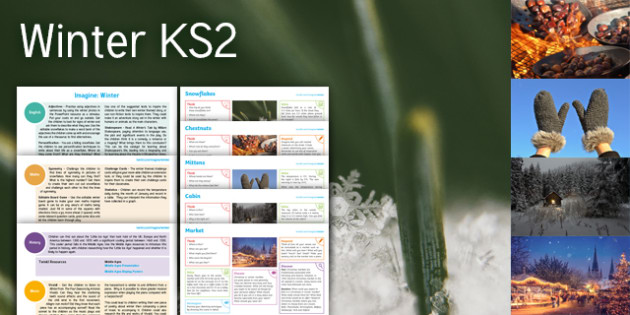Imagine Winter KS2 Resource Pack - snowflakes, chestnuts