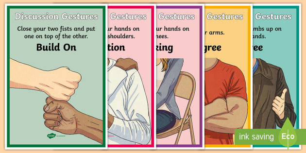 Discussion Gestures Display Posters (teacher made)