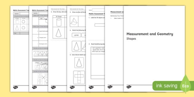 Year 3 Measurement and Geometry Shapes Assessment