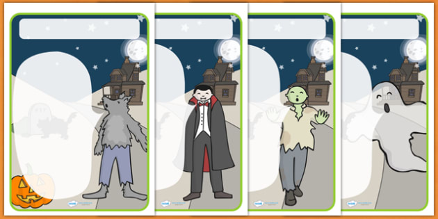 FREE! - Halloween Themed Target Posters Large Speech Bubble