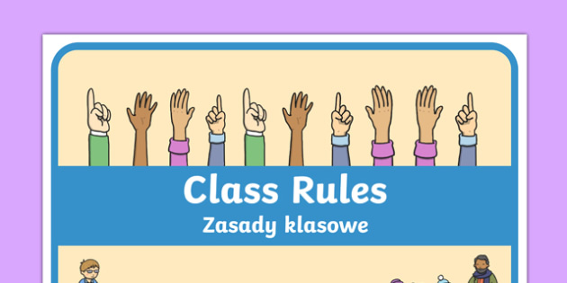 Class Rules Display Poster Polish Translation (teacher made)