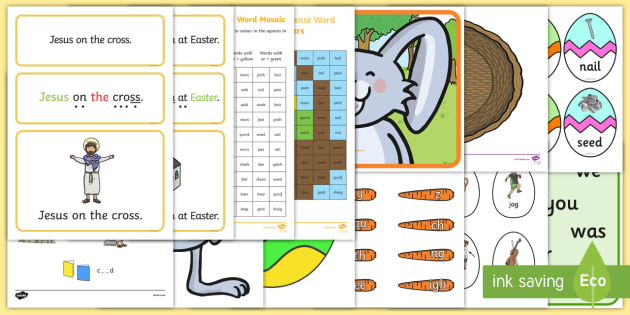 Easter Themed Phase 3 Phonics Resource Pack (teacher made)