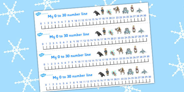 The Snow Queen Number Lines 0-30