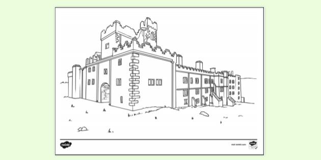 Thornfield Hall Colouring | Colouring Sheets