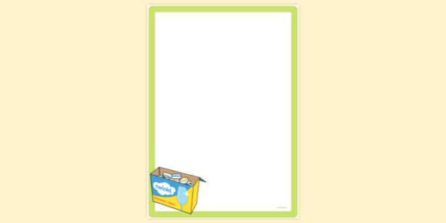 FREE! - Box Of Dishwasher Tablets Page Border | Page Borders | Twinkl