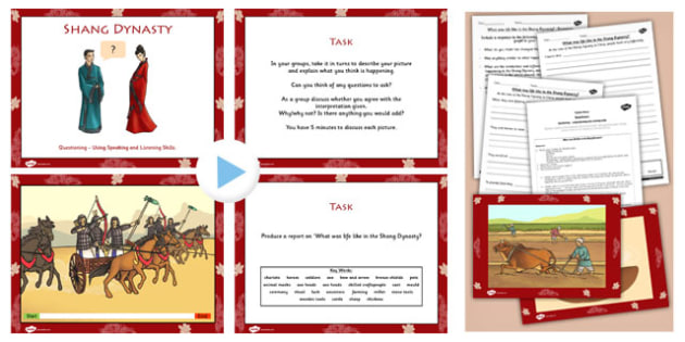 Questioning, Speaking and Listening to Explore the Shang Dynasty