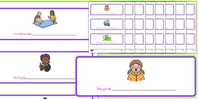 Fill in the Verbs Cards (teacher made)