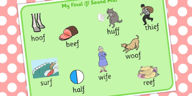 Final F Sound Word Mat 2 (teacher made)
