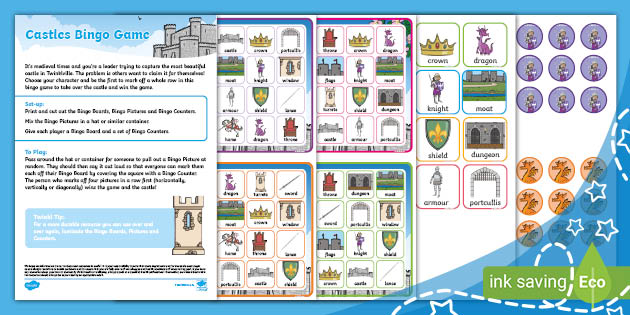 Castle Bingo Game (Teacher-Made)
