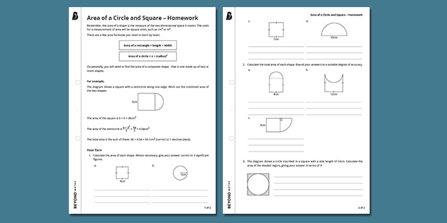 Area of Compound Shapes Homework | KS4 Maths | Beyond