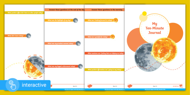 Interactive PDF: My Ten-Minute Journal (teacher made)