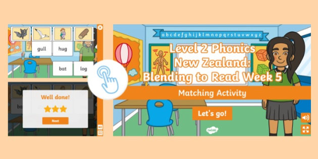 Level 2 Phonics: Blending to Read Week 5 Matching Game