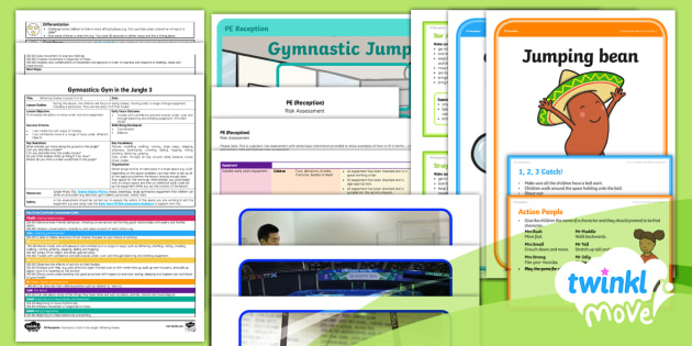 👉 Twinkl Move - Reception Gymnastics: Jumping Jacks and Rock 'n' Roll