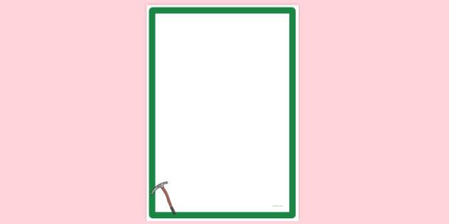 FREE! - Simple Axe for Climbing Page Border | Page Borders | Twinkl