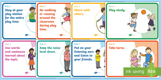 Aistear Key Rules Classroom Display Posters