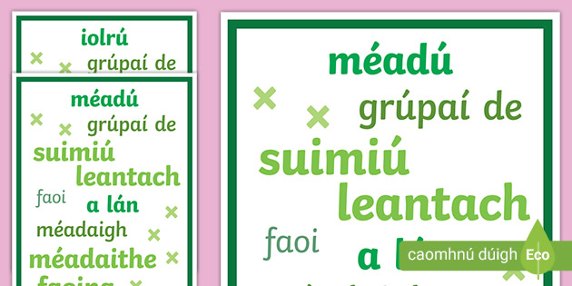 Multiplication Poster Gaeilge (teacher made)