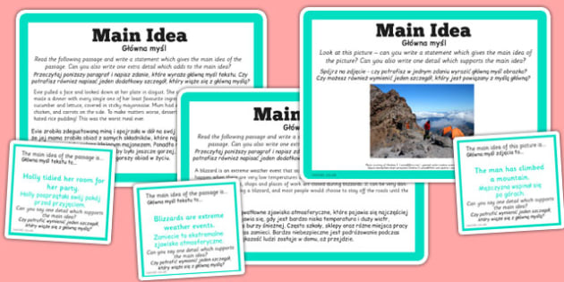 Main Idea And Detail Cards Edupress Reading Comprehension Practice