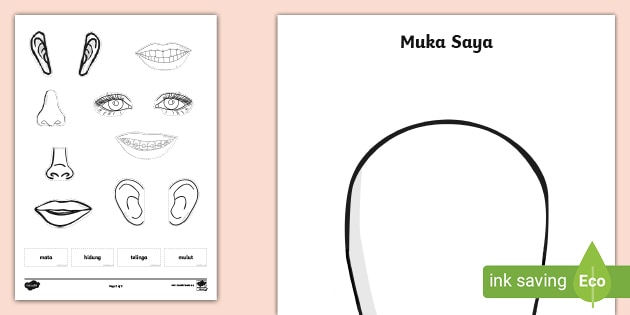 My Face Cut and Paste Activity Indonesian (teacher made)