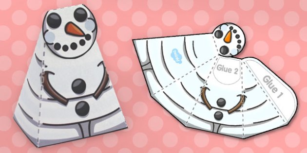Simple Snowman Craft Activity | Christmas Paper Crafts