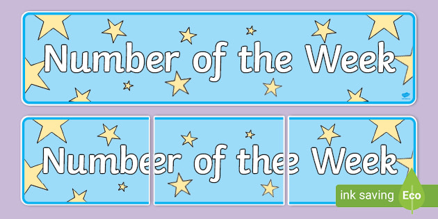 👉 Numbers of the Week Display Banner (teacher made)