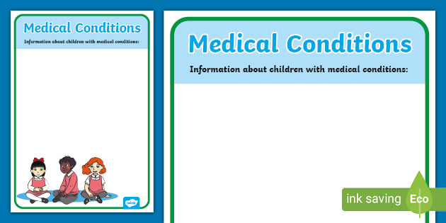 Pupil Medical Conditions Information Poster (teacher made)