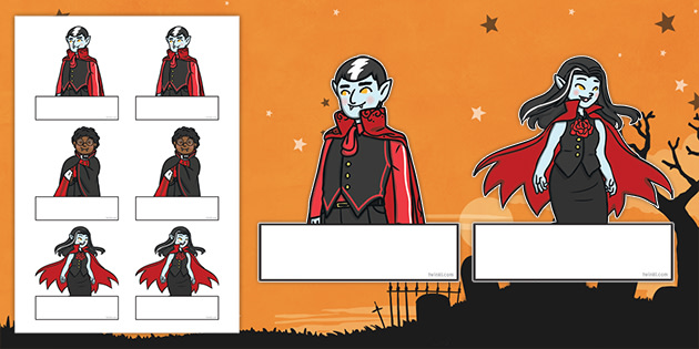 Editable Halloween Vampires Self-Registration