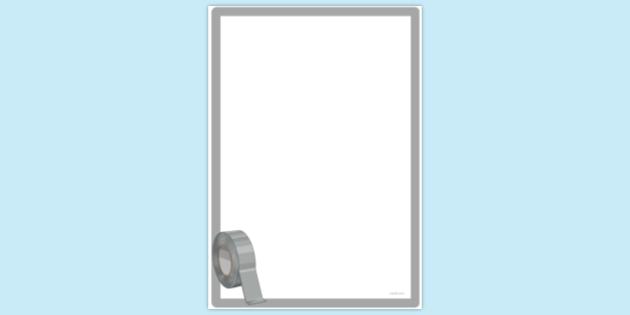 Simple Blank Duct Tape Page Border | Page Borders | Twinkl