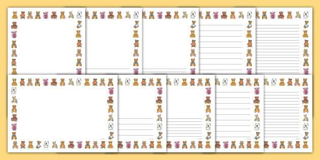 FREE! - Ten in a Bed Page Borders (teacher made)