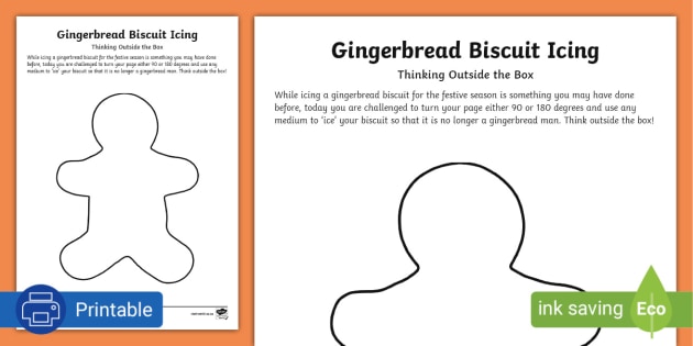 Gingerbread Cookie Design | Creative Thinking Worksheet