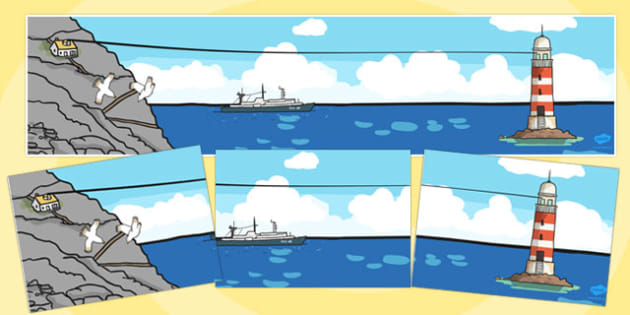 Lighthouse-Themed Small World Background