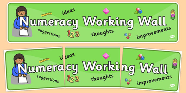 FREE! - 👉 Numeracy Working Wall Display Banner