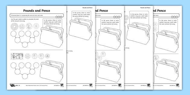 👉 Y3 Money Pounds and Pence PlanIt Maths Differentiated Activity Sheet