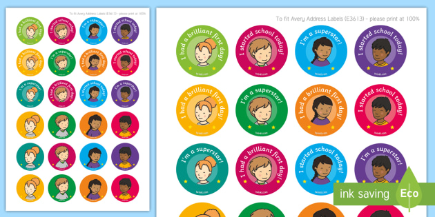 * NEW * First Day of School Reward Stickers - EYFS, Early Years